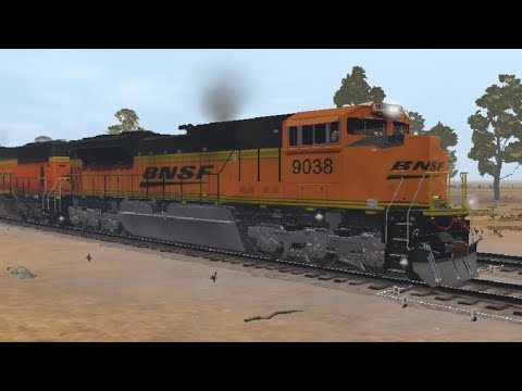 Trainz 3 BNSF #9038 pass by - YouTube