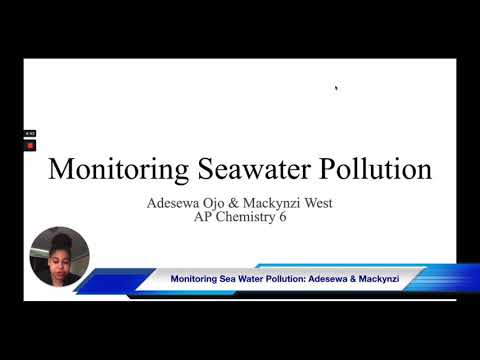 Monitoring seawater pollution by: Adesewa Ojo & Mackynzi West- AP Chemistry