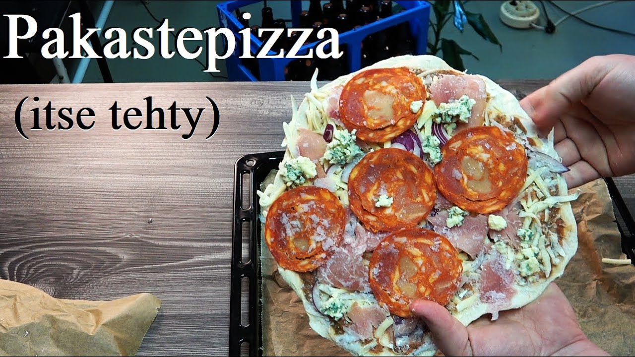 Hard Kokki: Pakastepizza (itse tehty) - YouTube
