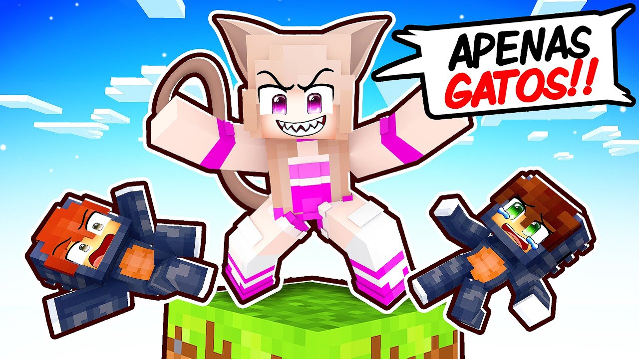 DOIS RATOS em apenas UM BLOCO com a GATA no Minecraft - YouTube