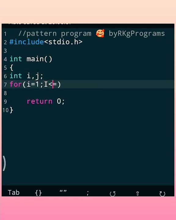Pattern Program | print emoji in C program🐷🔥 #RKgPrograms #shorts - YouTube