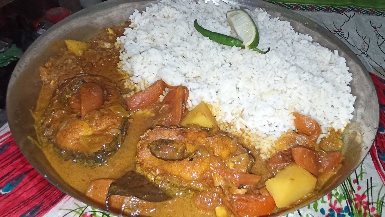 Mirga Fish Curry Spicy Thali || - YouTube