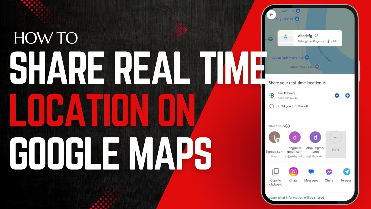 How to Share Real Time Location using Google Maps - YouTube