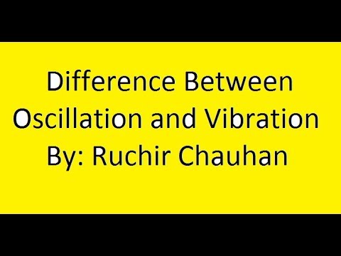 Difference Between Oscillation and Vibration by Ruchir chauhan - YouTube