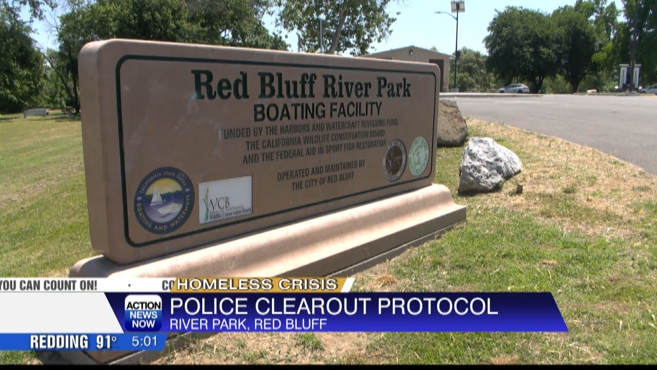 Red Bluff Police homeless camp clear-out protocol - YouTube