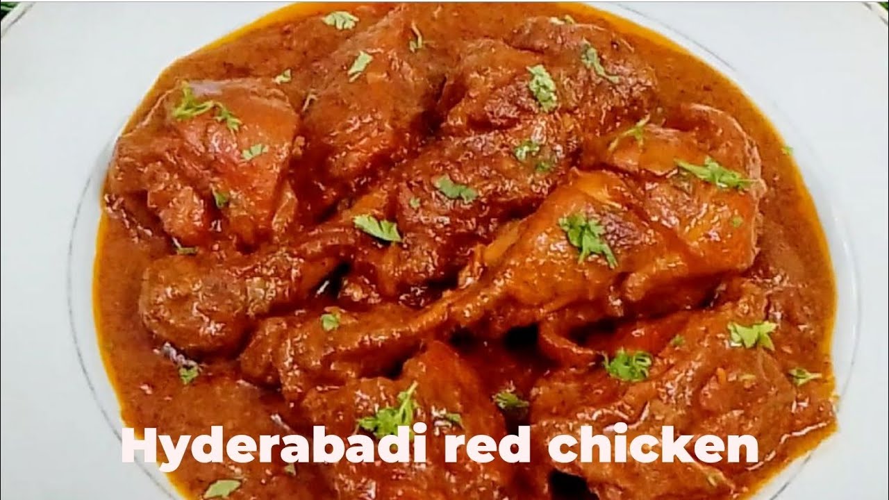 The Spiciest Chicken - Hyderabadi Red Chicken Recipe - YouTube