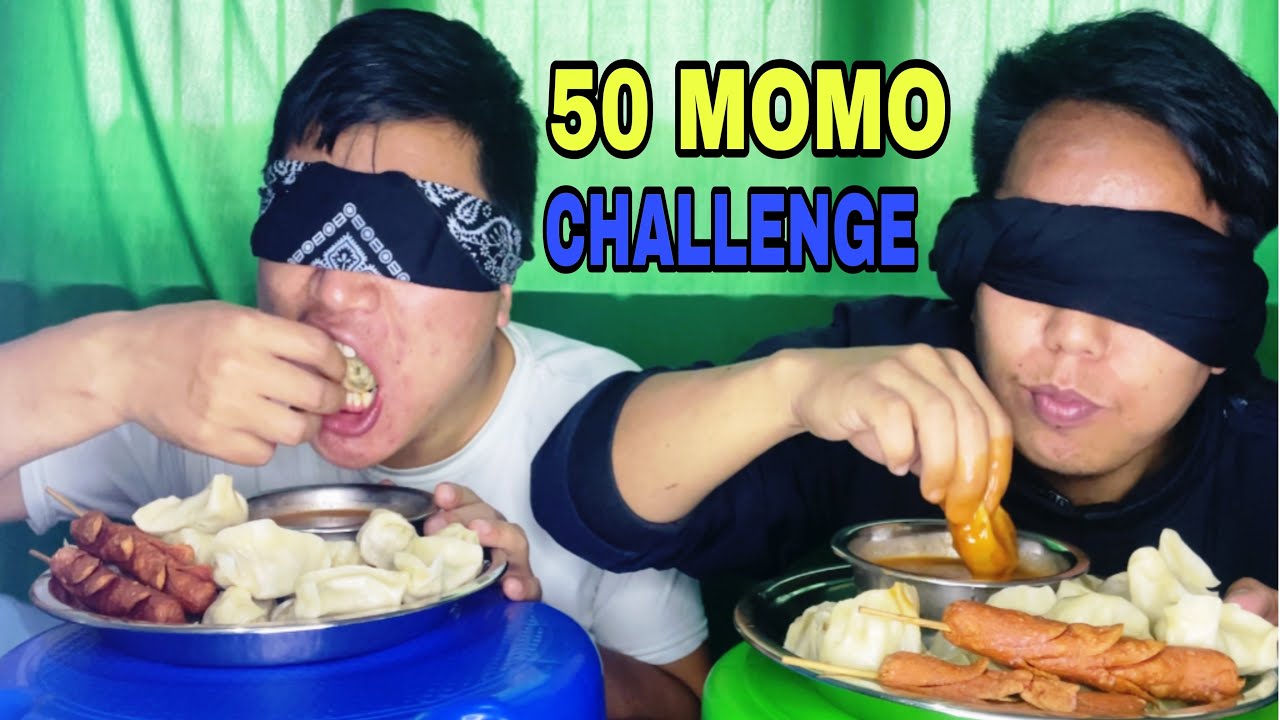 FUNNY BLINDFOLD 50 MOMO PUNISHMENT CHALLENGE, NEPALI CHALLENGE, - YouTube