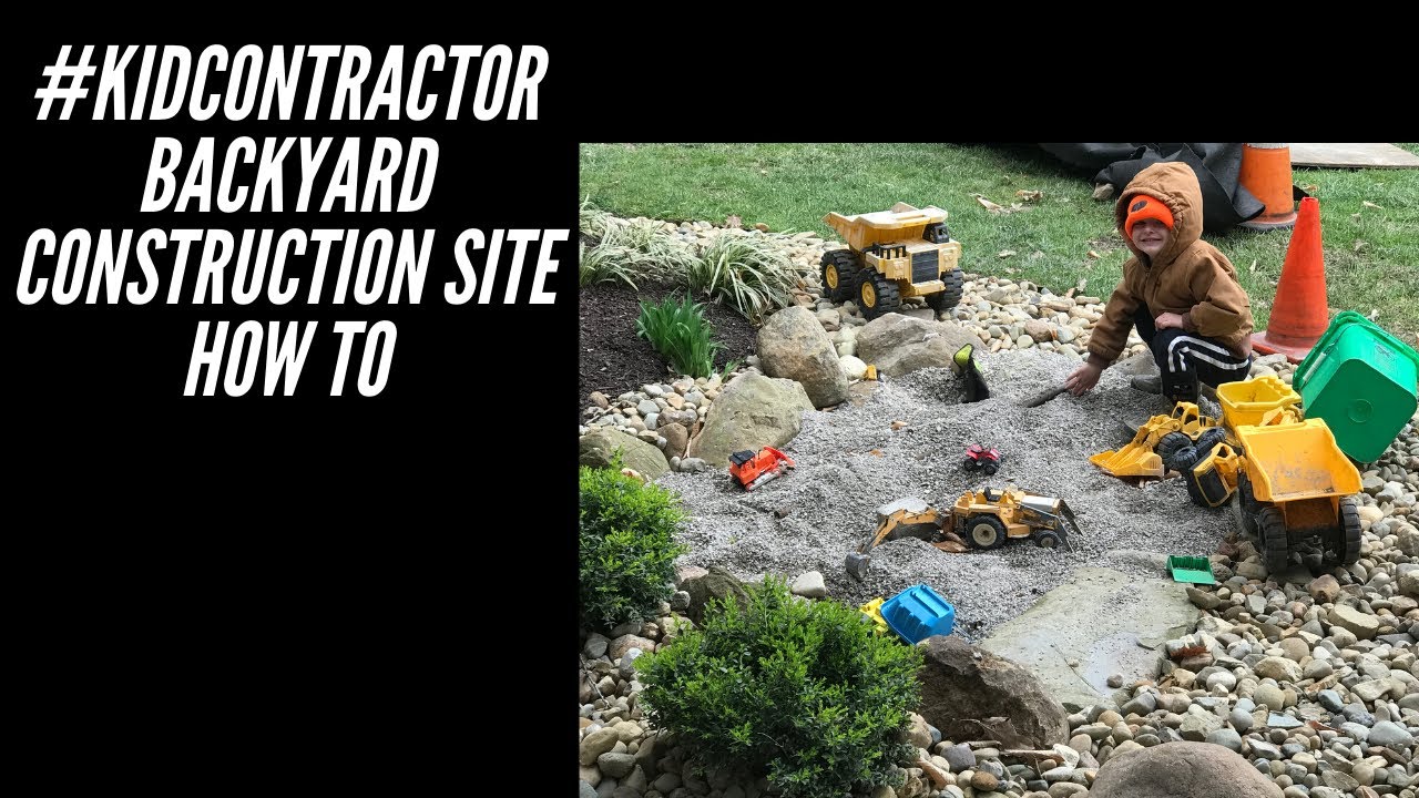 How to install a kids backyard construction site! - YouTube