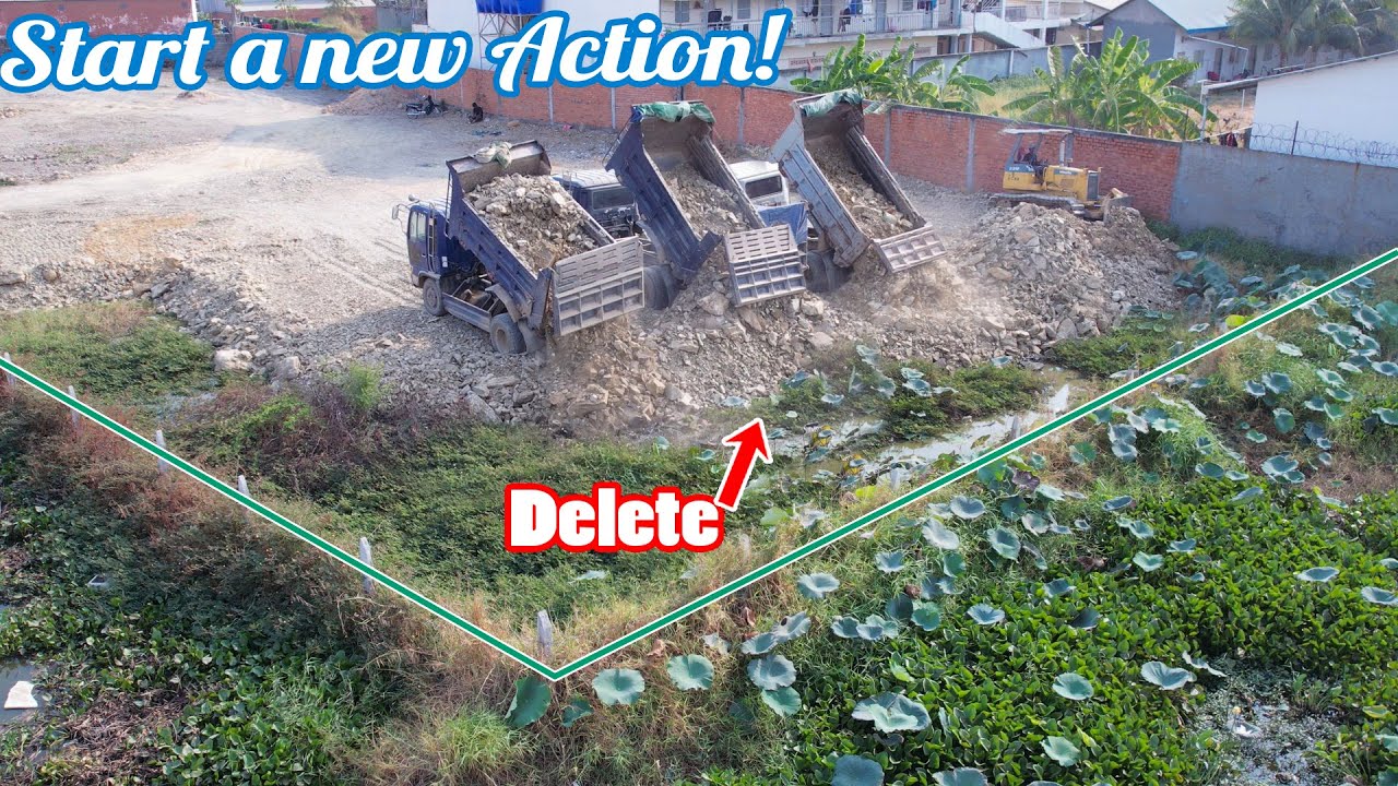 Ep5 | Process a new Action! Clutter stone into water Landfill Make ...