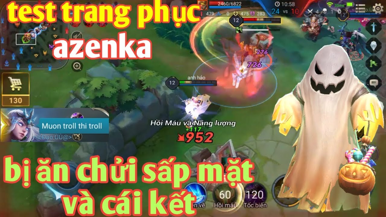 Liên Quân Mobile _ Test Trang Phục Mới Azenka Halloween Liền Bị Ăn Chửi ...