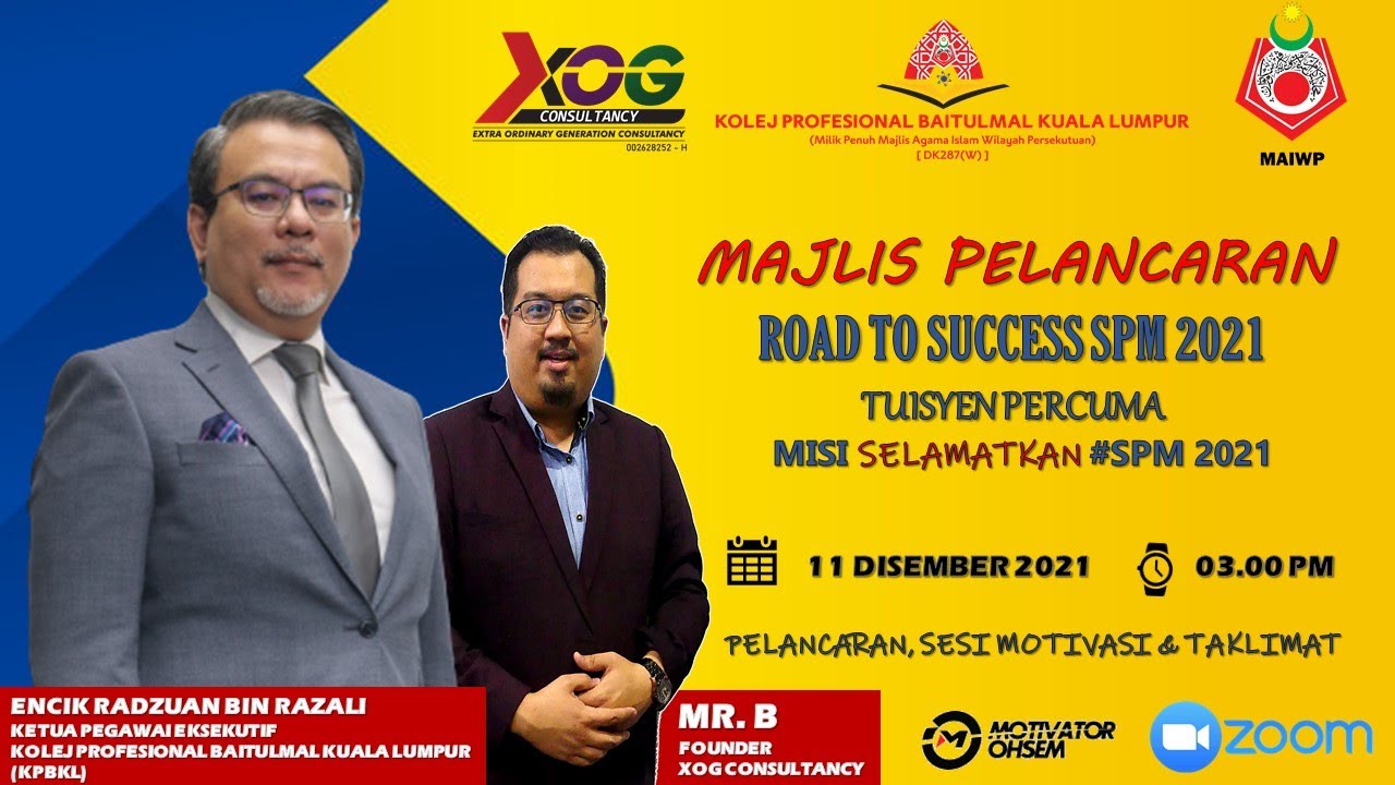 PROGRAM PELANCARAN ROAD TO SUCCESS (R2S_SPM2021) TUISYEN PERCUMA - YouTube