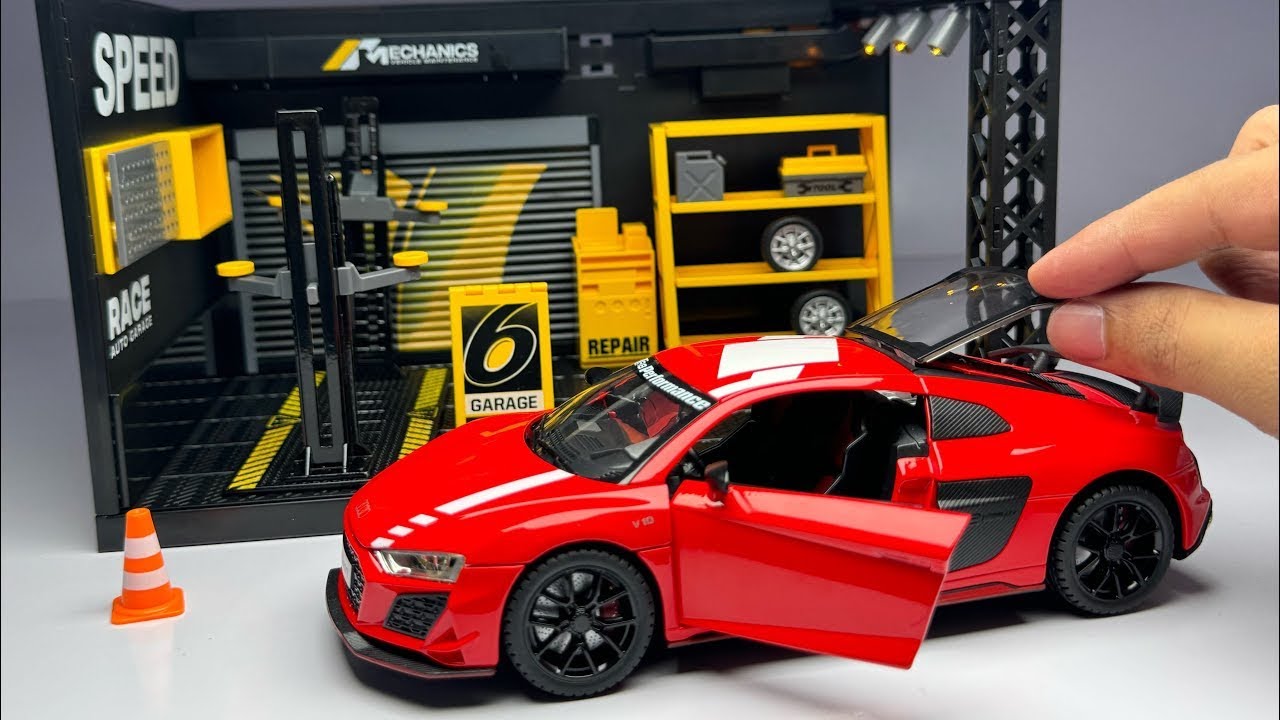Most Realistic Audi RS With Mini Car Repair Shop Diorama Garage Series ...