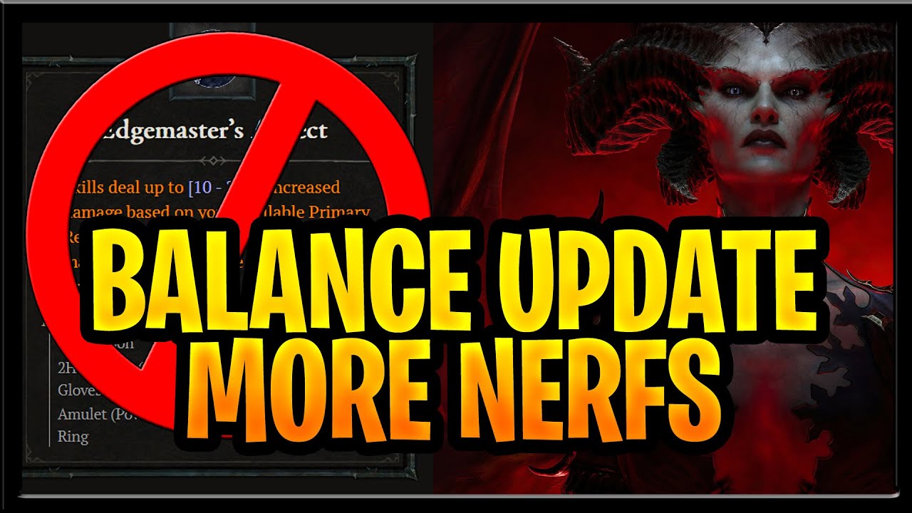 Diablo 4 Nerfs, All Classes (Edgemaster DISABLED) Rogue Nerf, Barbarian ...