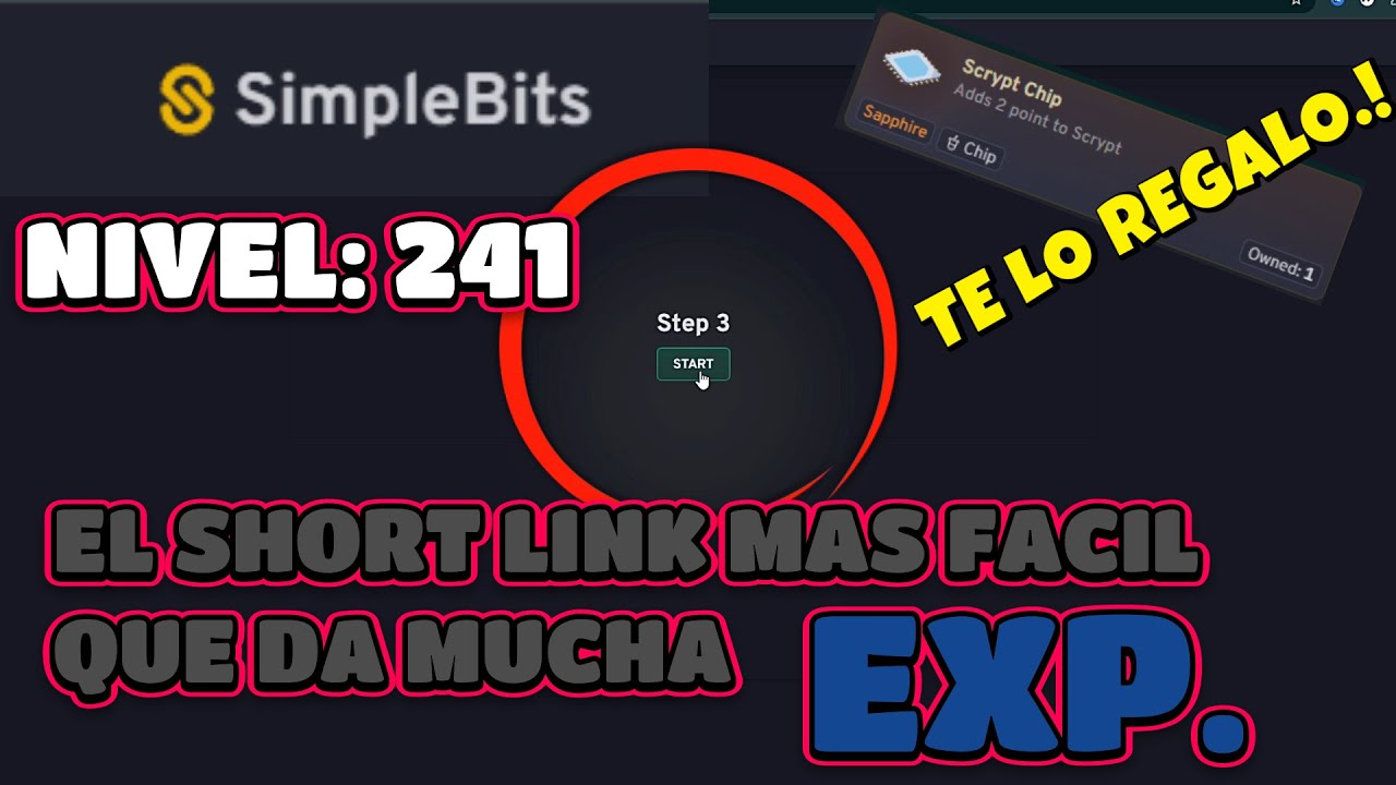 SIMPLEBITS.IO COMO HACER EL SHORTLINK MAS FACIL Y RENTABLE DE TODOS PARA GANAR ORO Y MAS ...