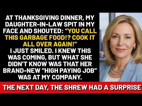 At Thanksgiving dinner, my daughter-in-law spit in my face and shouted: You call this garbage food!?