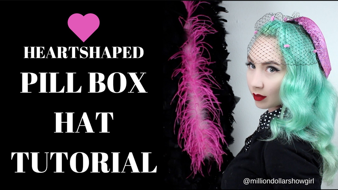 DIY Heartshaped pillbox hat - YouTube