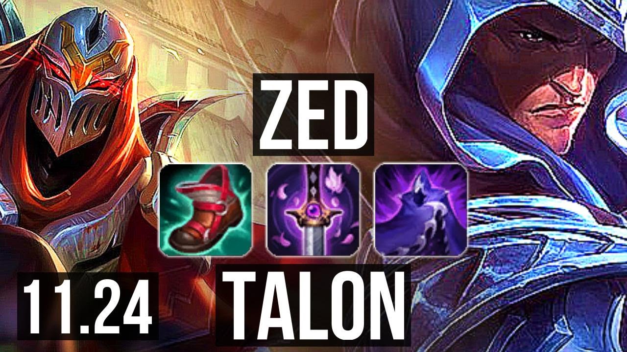 ZED vs TALON (JNG) | Rank 6 Zed, 7 solo kills | BR Challenger | 11.24 ...