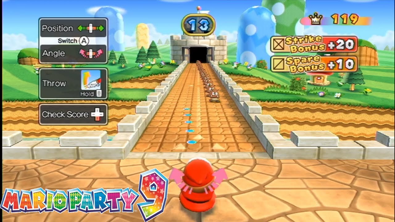 Mario Party 9 Goomba Bowling! VERY HARD!!! - YouTube