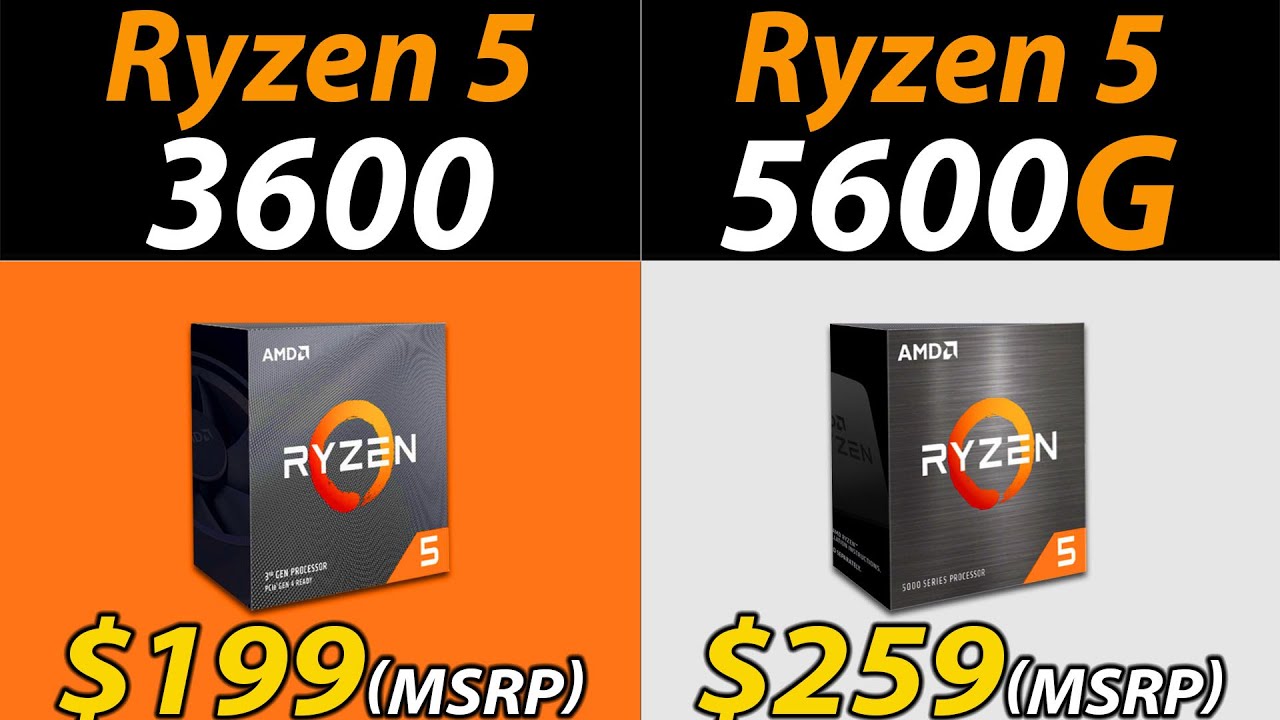 Ryzen 5 3600 Vs Ryzen 5 5600G CPU And IGPU Benchmarks YouTube