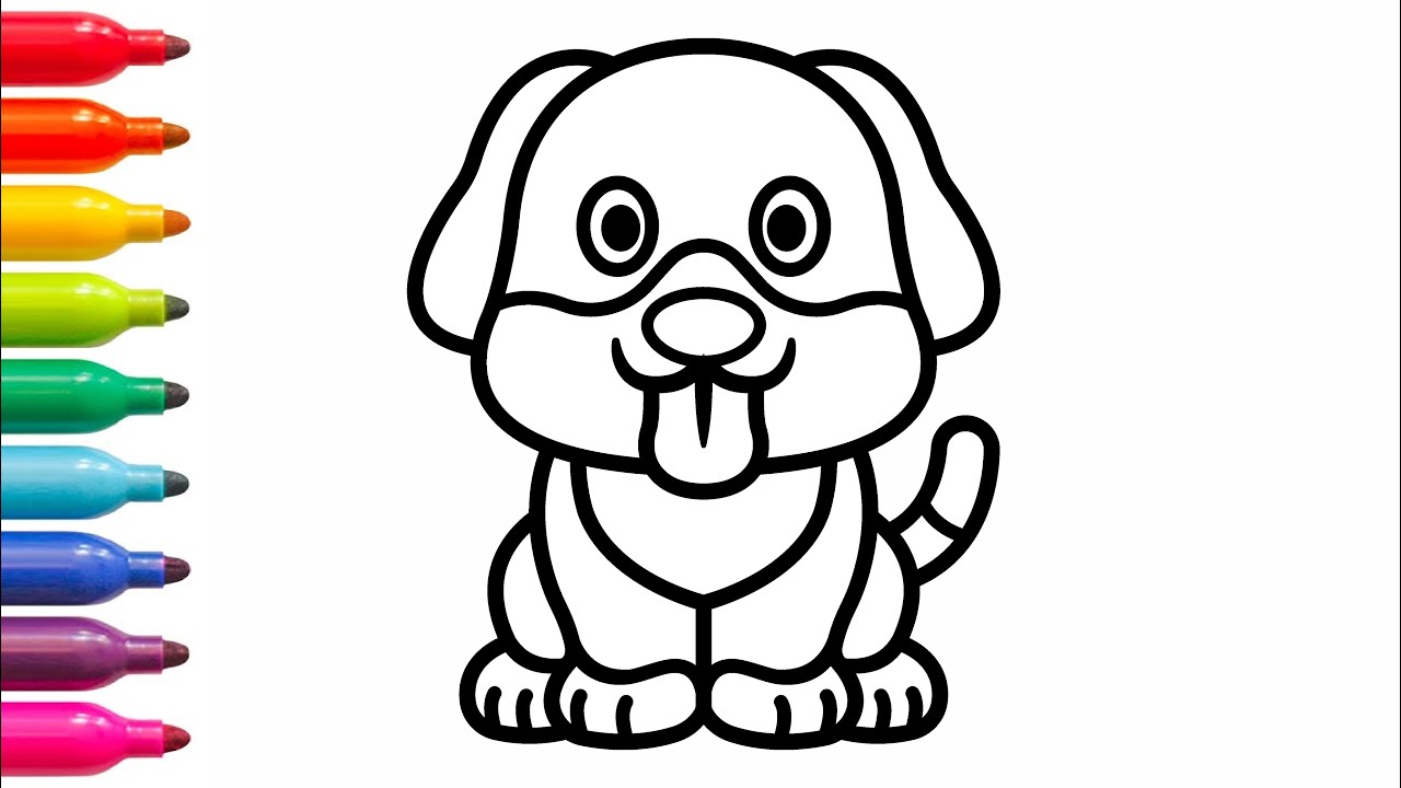 MENGGAMBAR DAN MEWARNAI Anjing Bingo Untuk Anak Anak TK Playground BABY ...