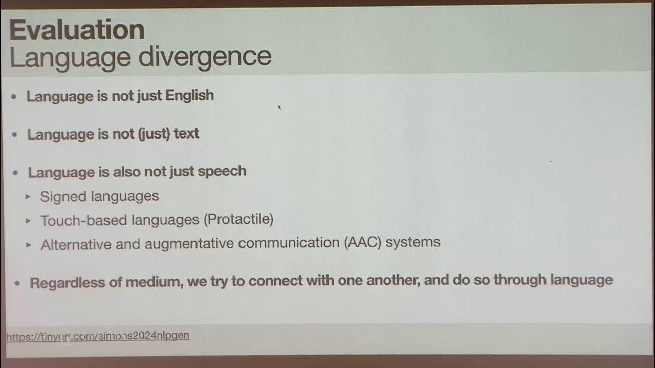 Generalization in natural language processing - YouTube