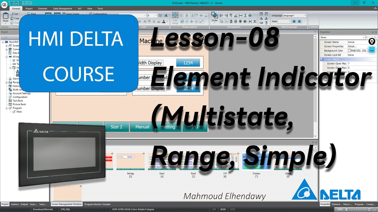 08- DIAScreen Element Indicators (Multistate, Range, Simple) - YouTube
