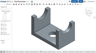 Onshape - Lesson 3 - Introduction to 3D Solid Modeling - Sketching and Features - YouTube