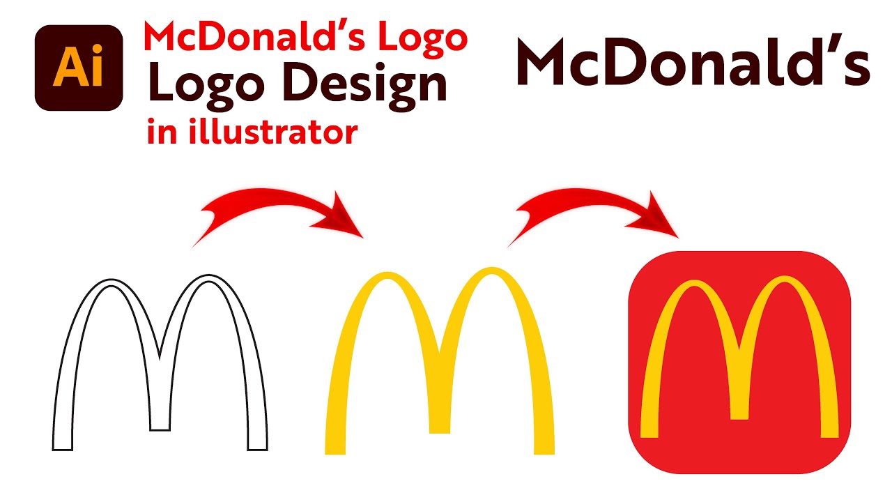 McDonald's Logo Design in Adobe Illustrator | McDonald's Logo | Logo ...
