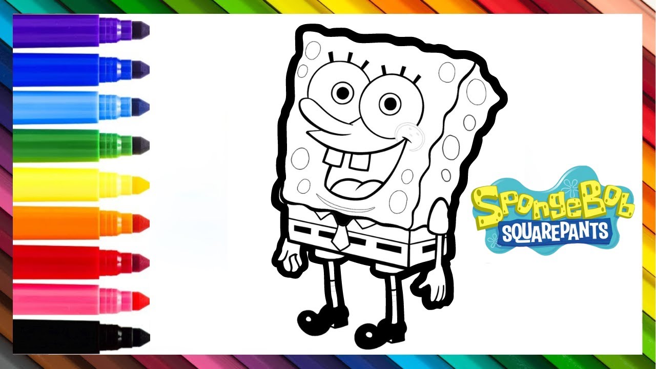 Drawing and Coloring The Characters Of SpongeBob SquarePants 🧽🐙🦀🍔🐿️🦑👾🌊 ...