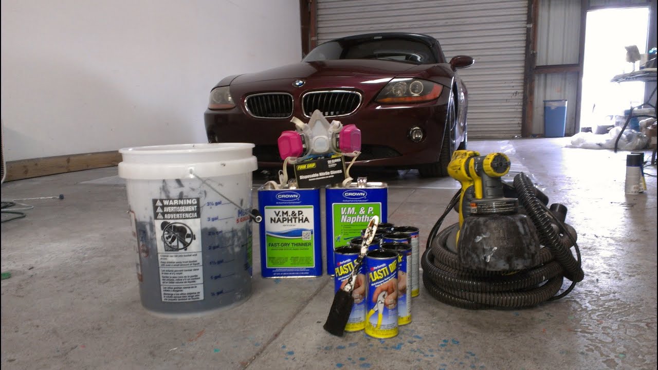 How To Mix Spray Ready Plasti Dip For Automobile Application - YouTube