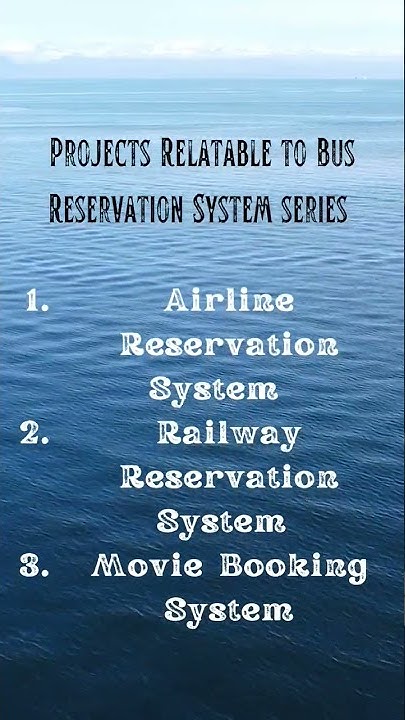 Project Ideas Relatable to Bus Reservation System #shorts #springboot # ...
