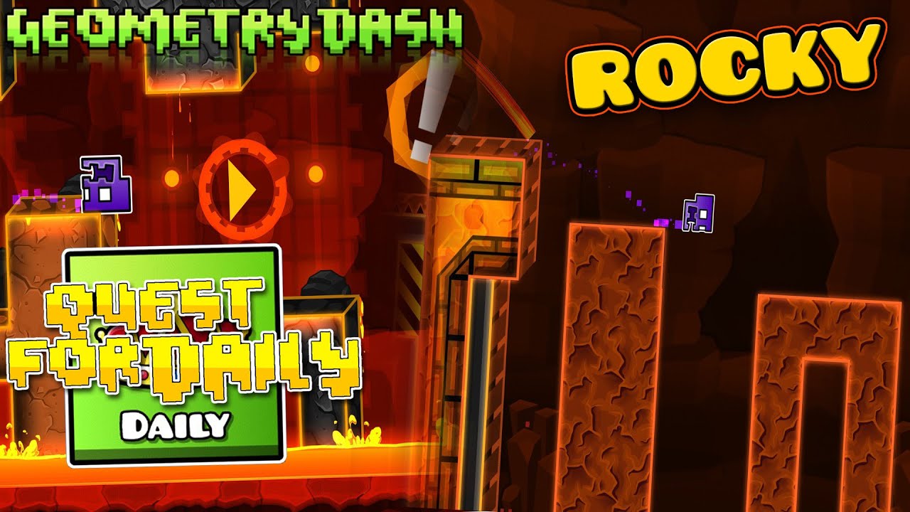 HOT ROCKS! Geometry Dash (2.11) QUEST FOR DAILY #4 - YouTube