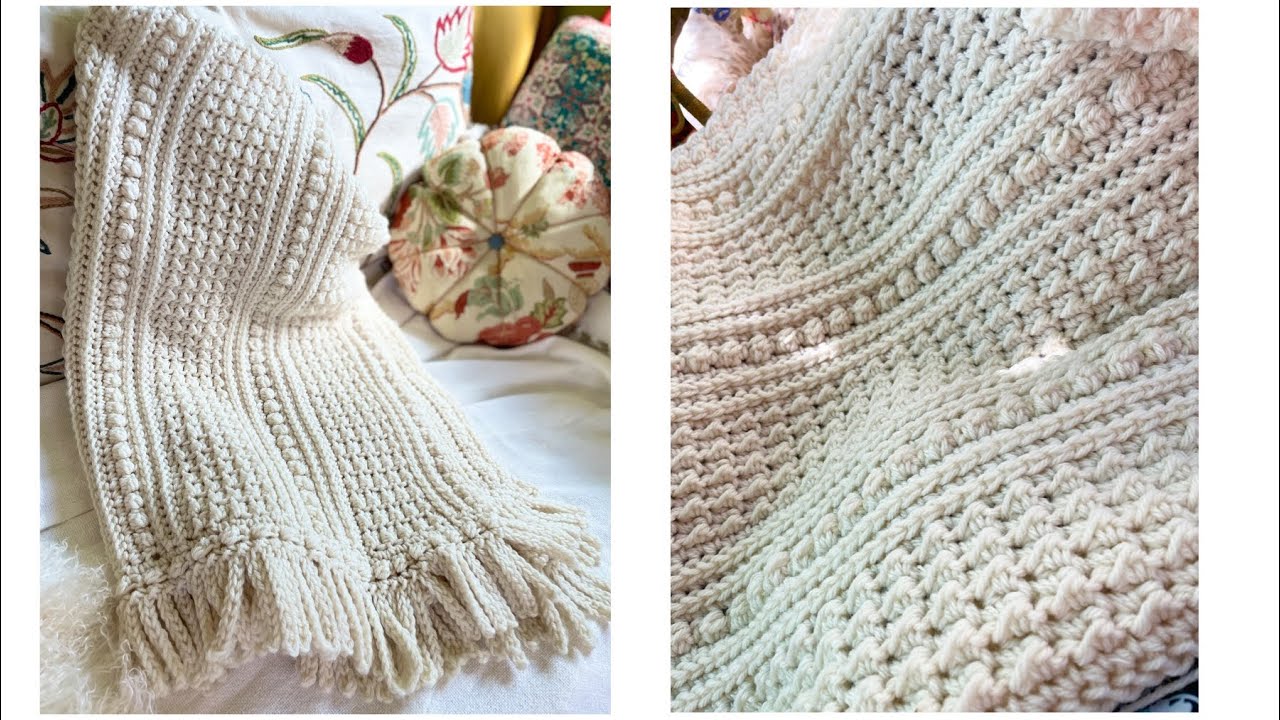 Crochet Even Moss at Berry Ridge Modern Vintage Look, Texture Blanket ...