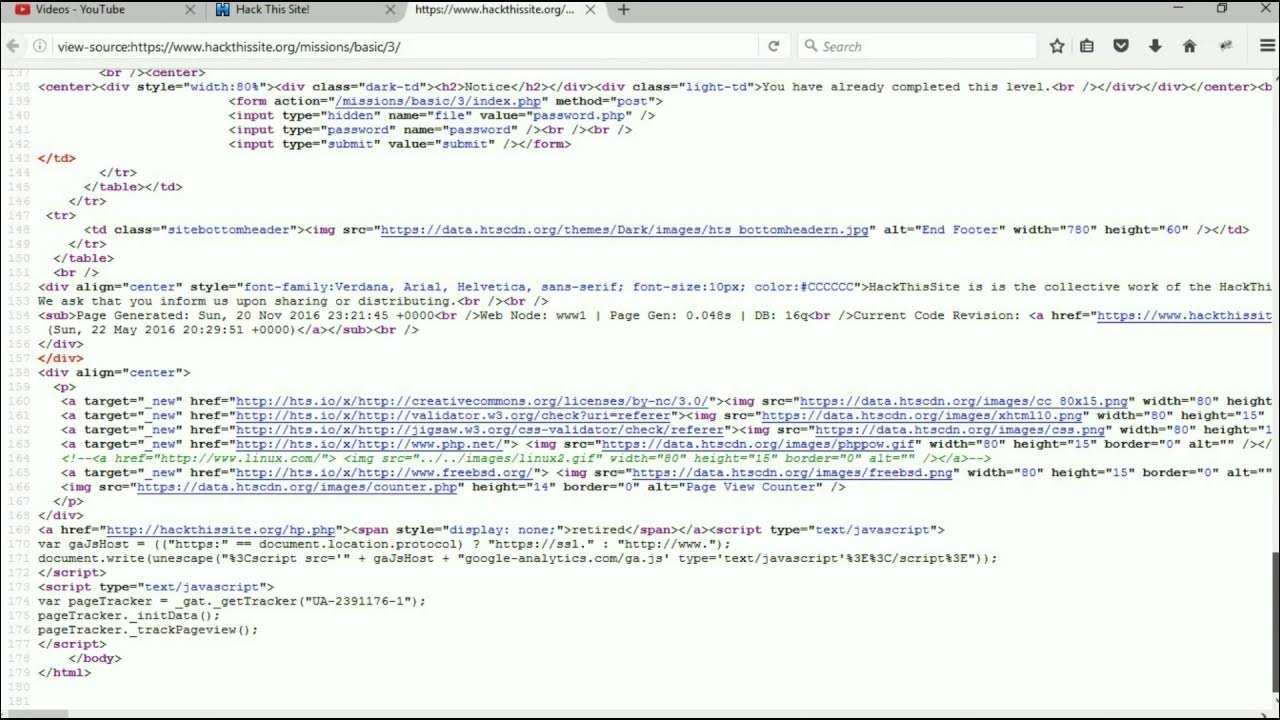 HackThisSite Basic Challenge 3 - YouTube