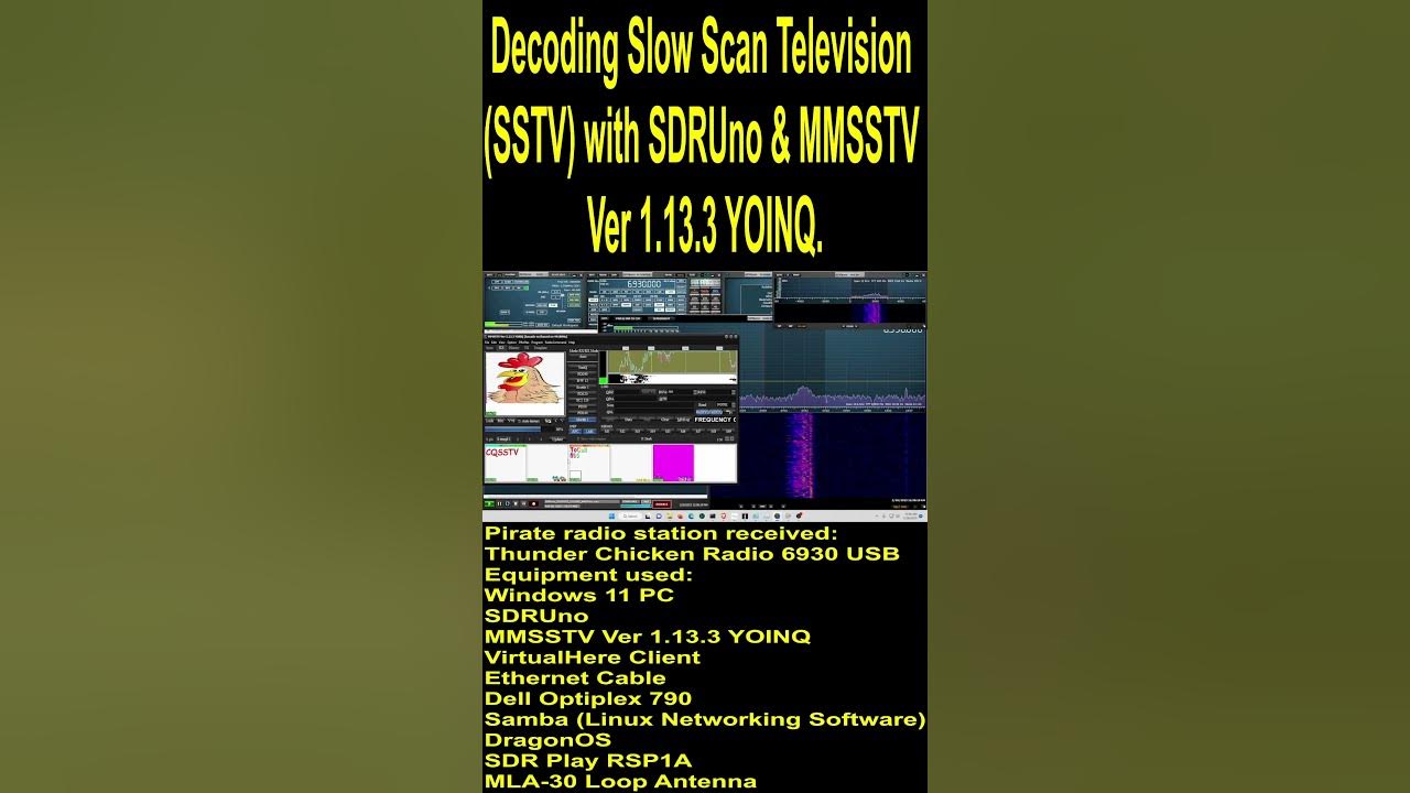 Decoding Slow Scan Television SSTV with SDRUno & MMSSTV Ver 1.13.3 YOINQ - YouTube