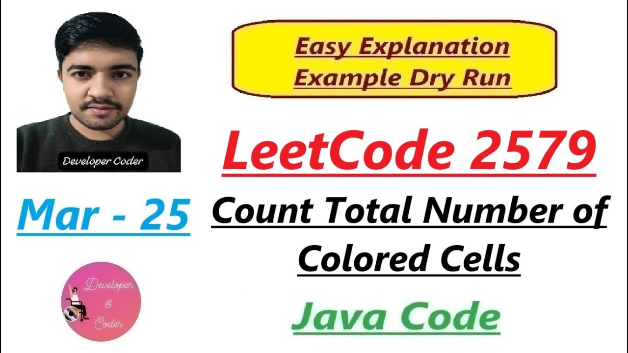 Count Total Number Of Colored Cells Leetcode 2579 Java Code 4980