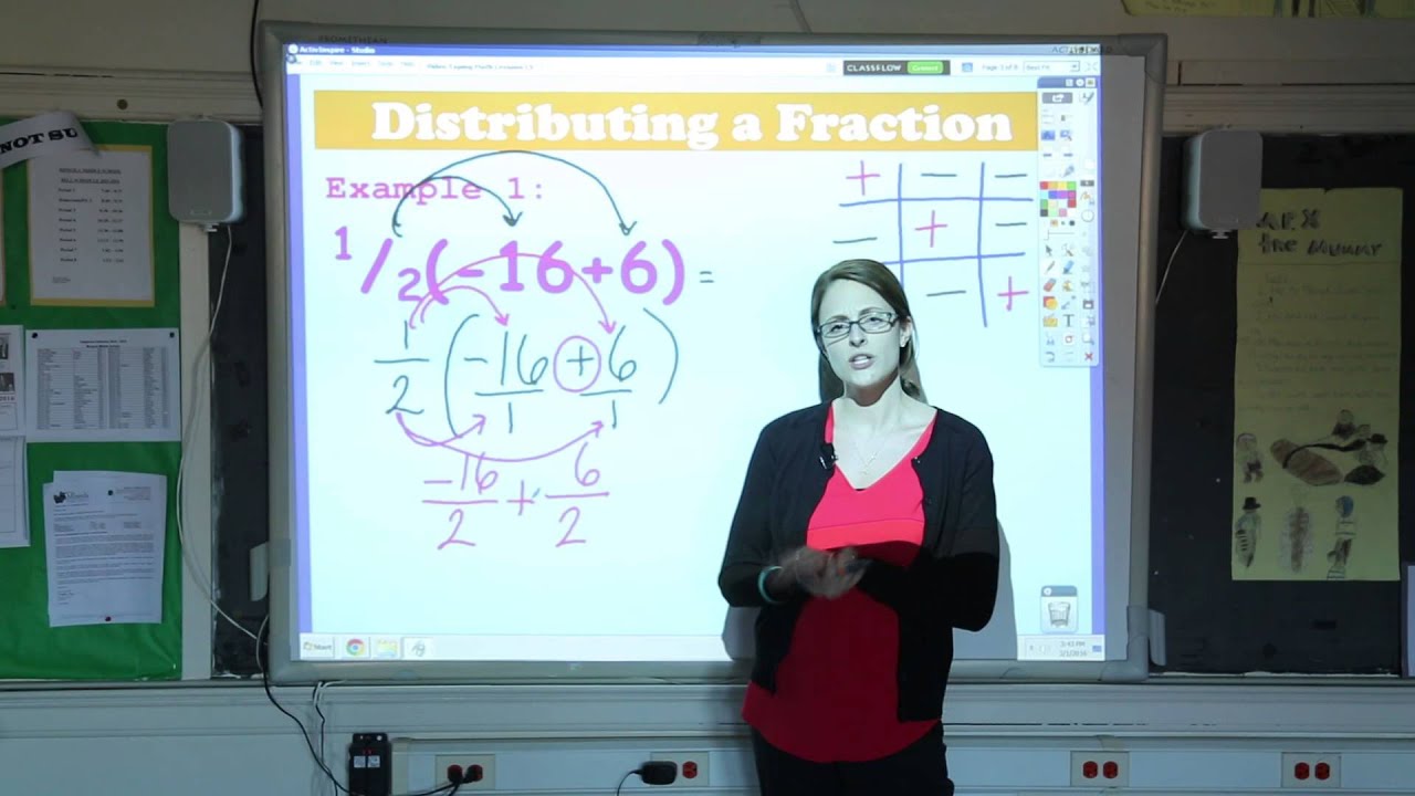 3. Distributing a Fraction Part 1 - YouTube