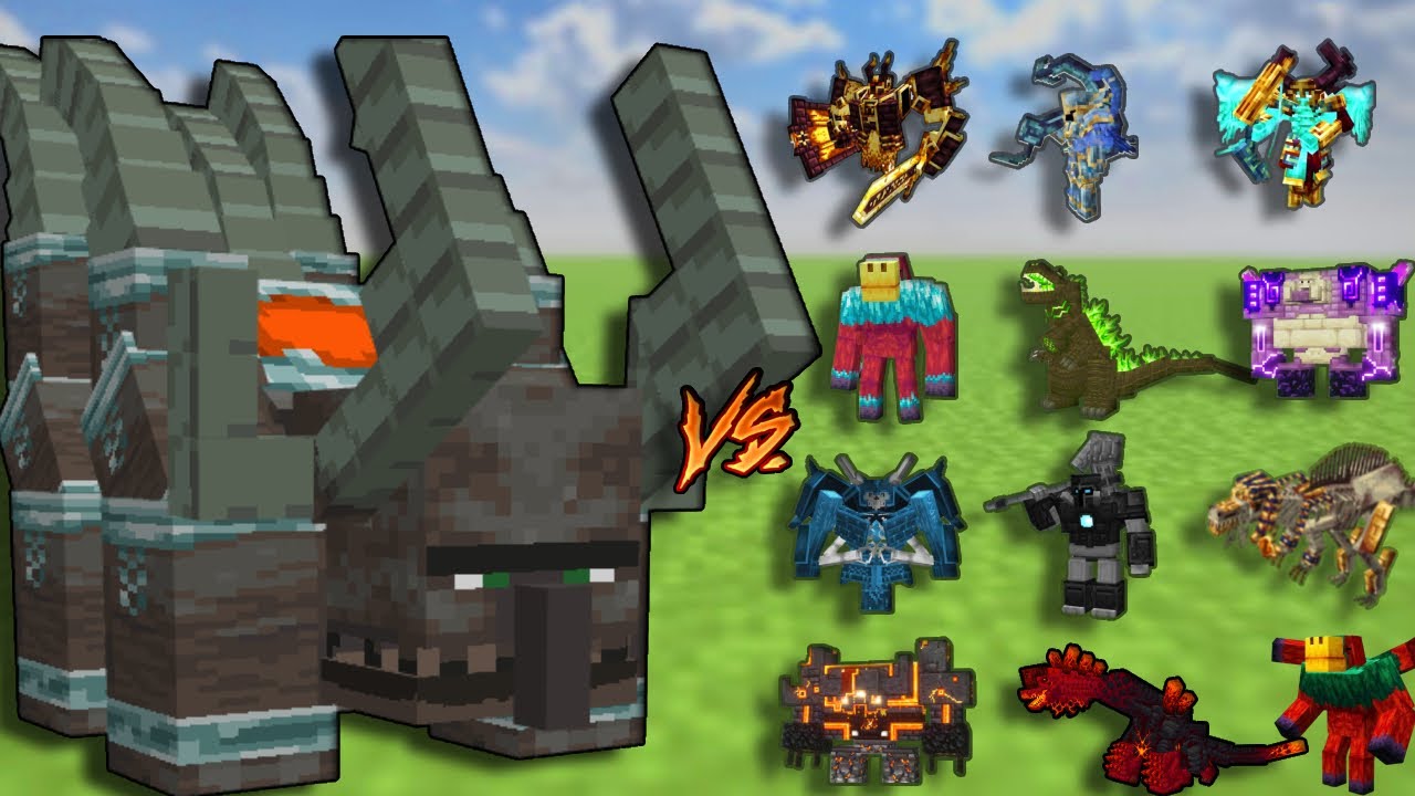 Mutant RAVAGER Vs Minecraft STRONGEST Bosses | Minecraft Mobbattle ...