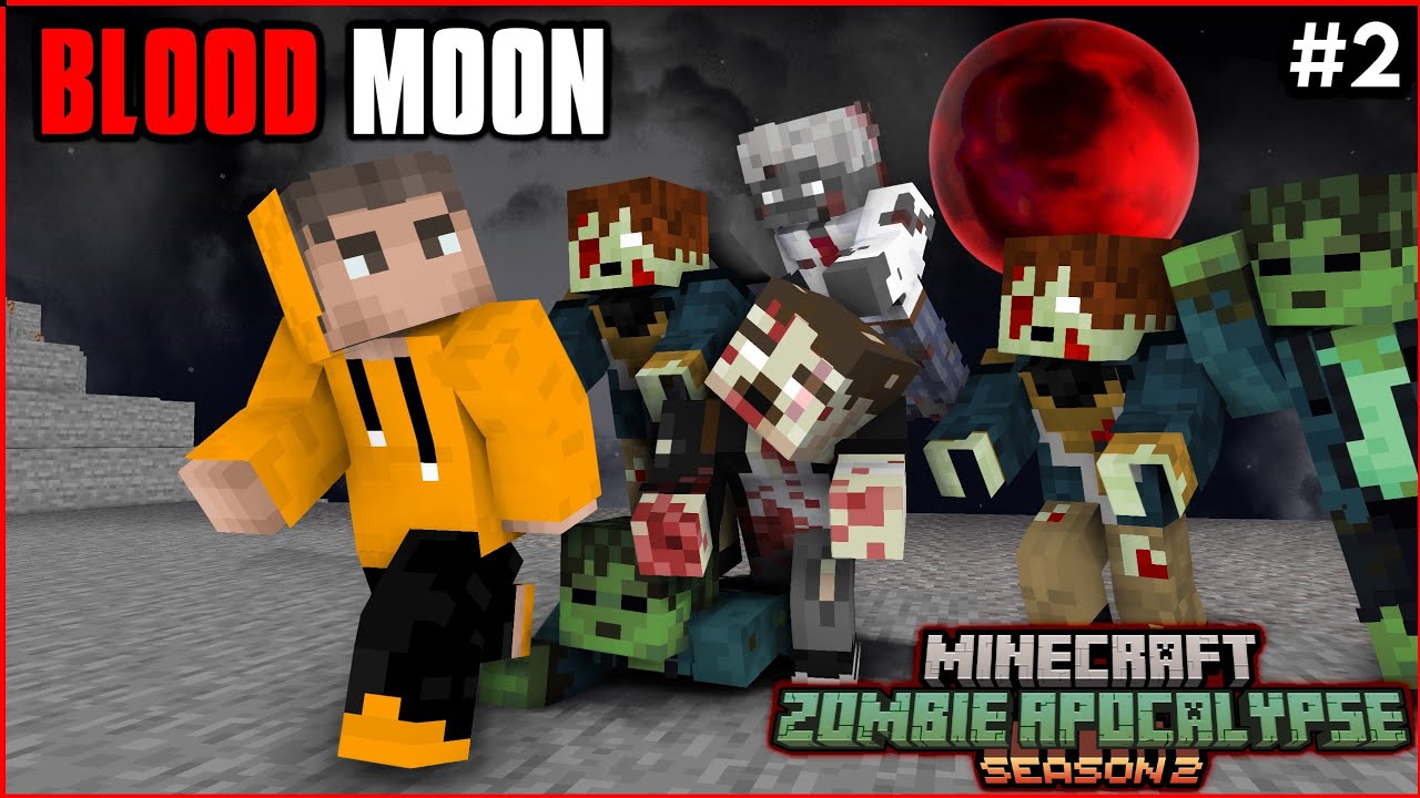 BLOOD MOON | Minecraft Zombie Apocalypse | S2 | #2 | THE COSMIC BOY - YouTube