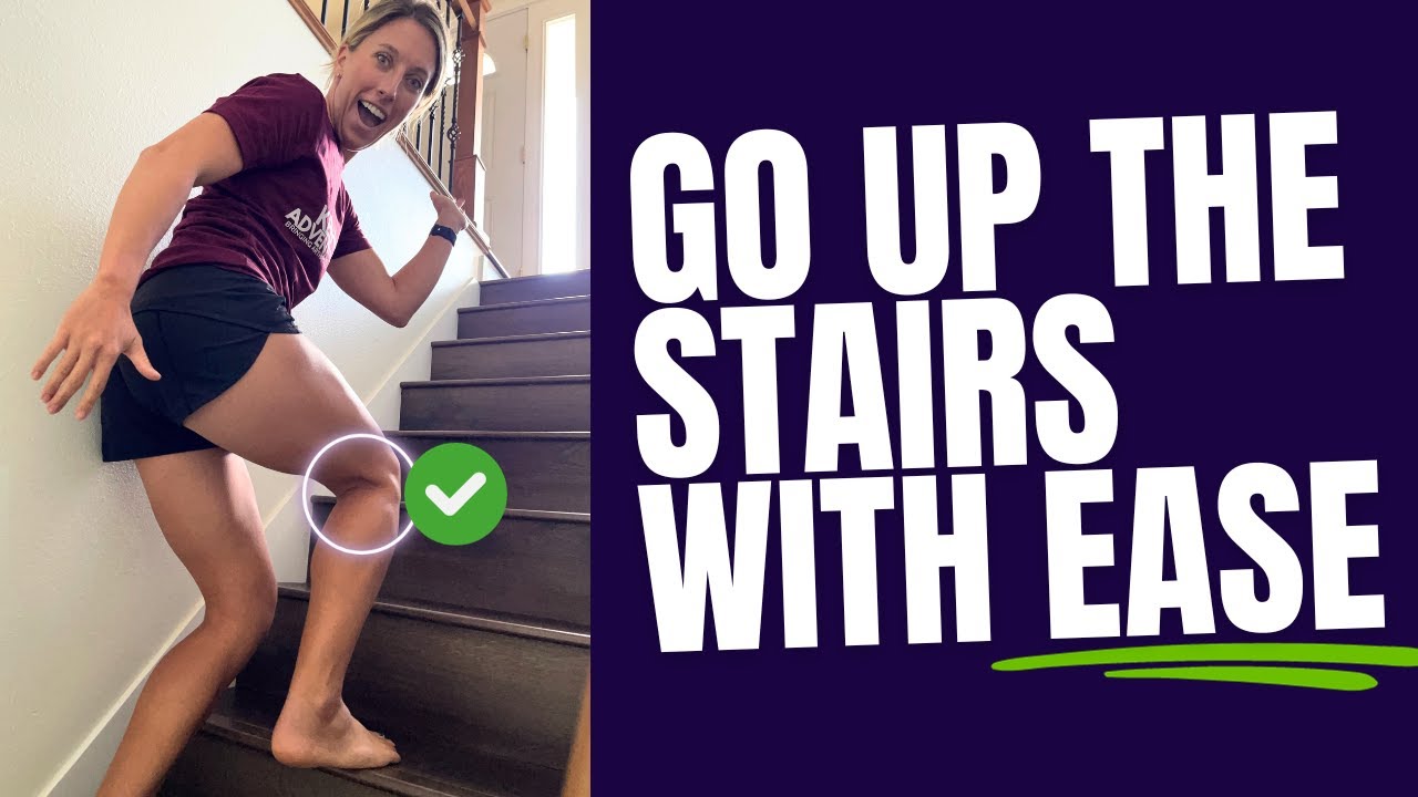2 Exercises to REDUCE Knee Pain UP the Stairs - YouTube