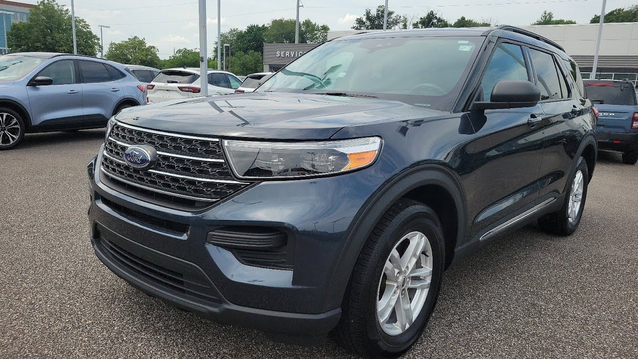 2022 Pre-Owned Ford Explorer XLT 4WD! Stone Blue Metallic! Ebony Unique ...