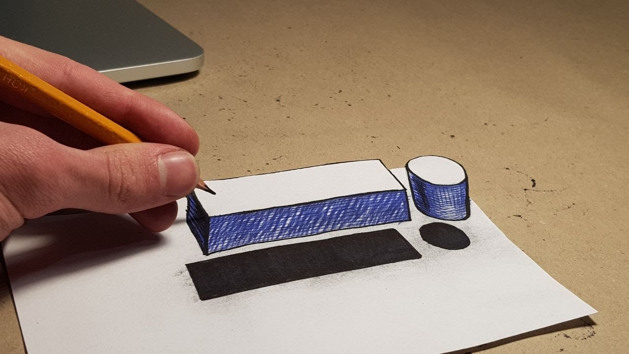 HOW to draw a 3D Letter "i" - YouTube