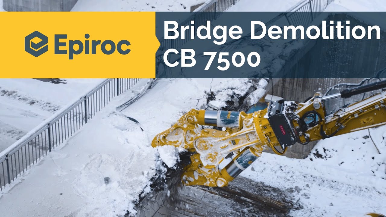 Bridge Demolition with the concrete buster CB 7500 - YouTube