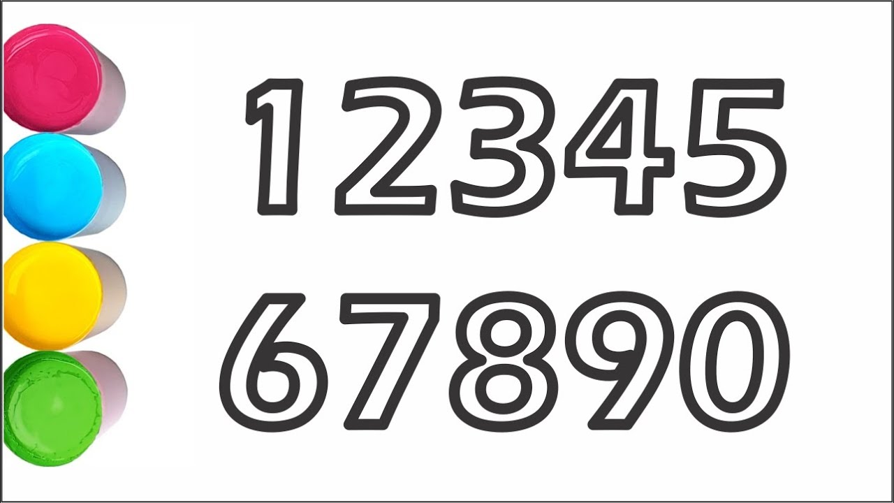 Number coloring pages Learn Colors Learn numbers for toddle - YouTube