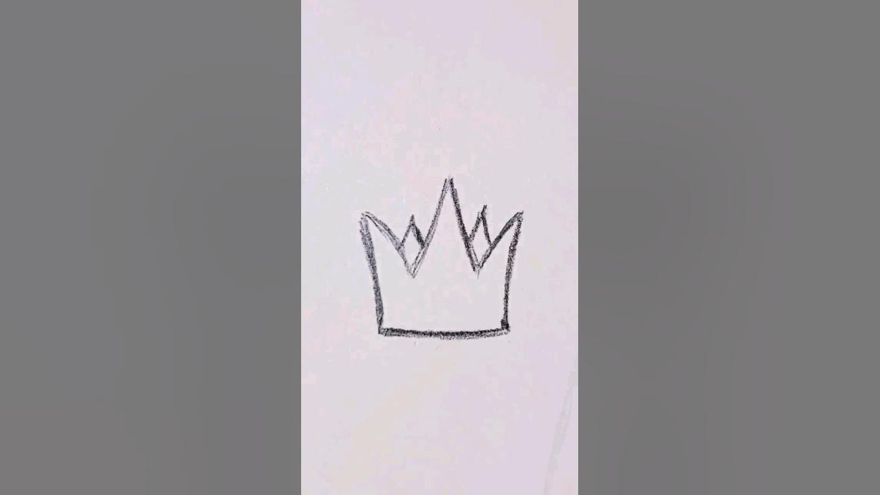 How to draw a crown 👑 step by step كيفية رسم تاج خطوة بخطوة - YouTube