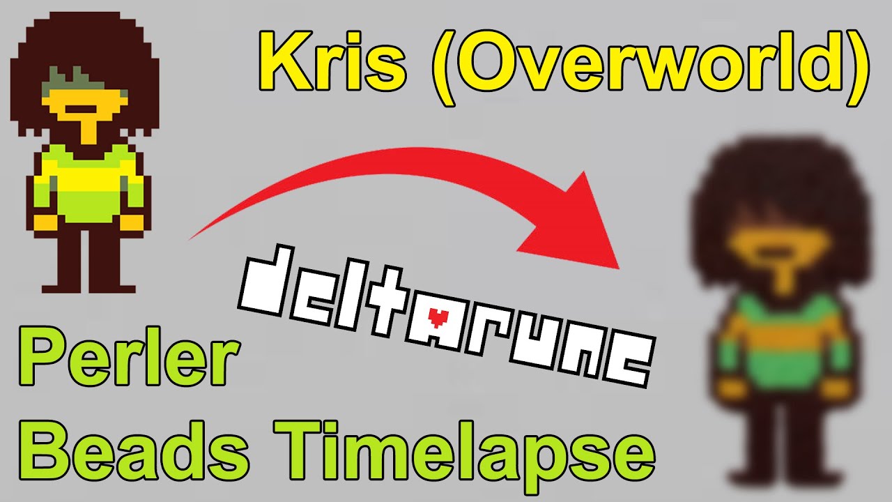 Perler Beads Timelapse: Kris (Overworld) - Deltarune Pixel Art - YouTube