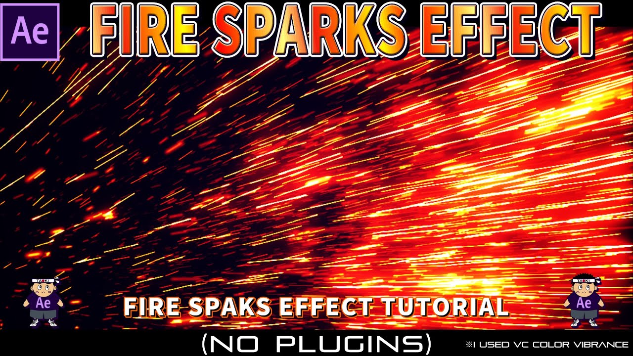 Fire Sparks Impact effect background in After Effects【cc particleworld ...