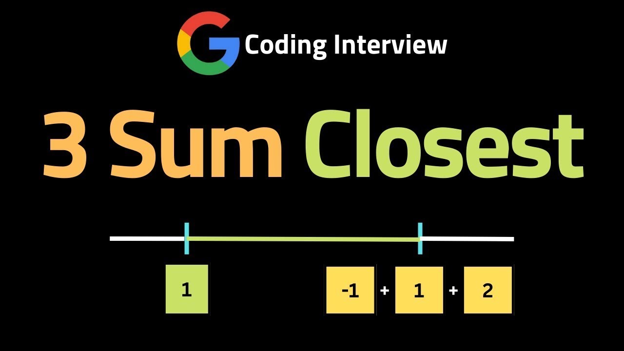 Solving Leetcode Problems 16 3sum Closest بالعربي Youtube