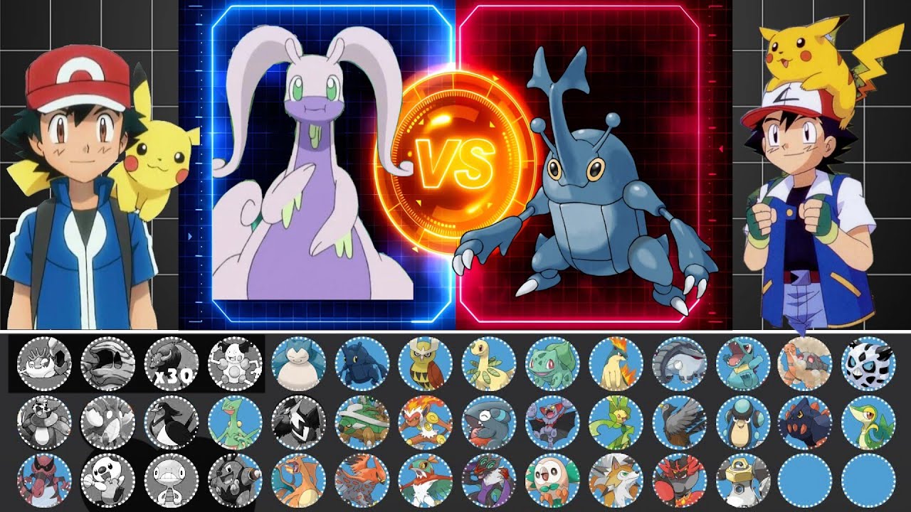 Who can beat Ash's Goodra ?|| goodra vs Dragonite,goodra vs greninja ...