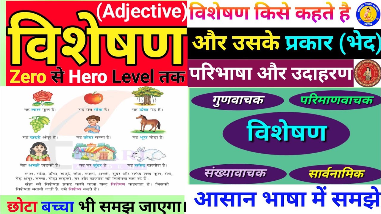 विशेषण |हिंदी व्याकरण |Complete Hindi grammar | Hindi vyakarana ...